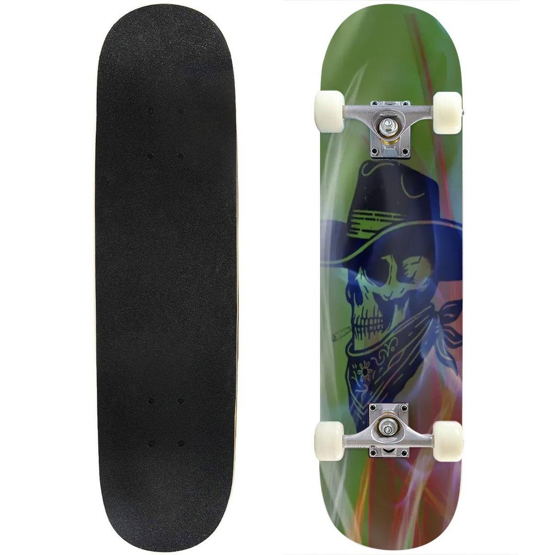 Skull Ghost Rider Skateboard Ultimate Ride for Skaters - Etsy