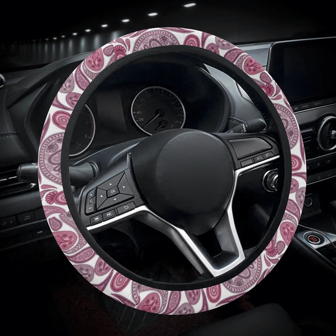 Berry Red Paisley Car Steering Wheel Cover - Etsy