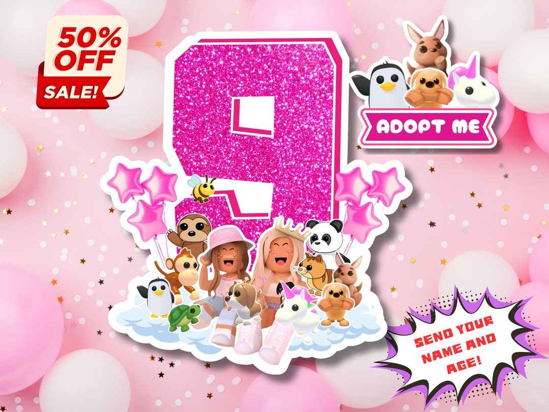 Adopt Me Pets Roblox Cake Topper, Roblox Cake Topper, Roblox Birthday ...
