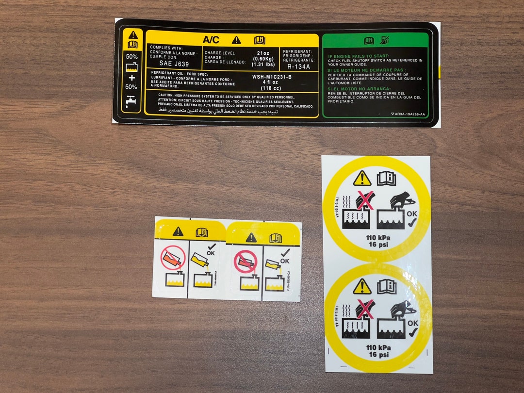 Coolant Decal Set 2007 - 2009 Shelby GT500 - Etsy