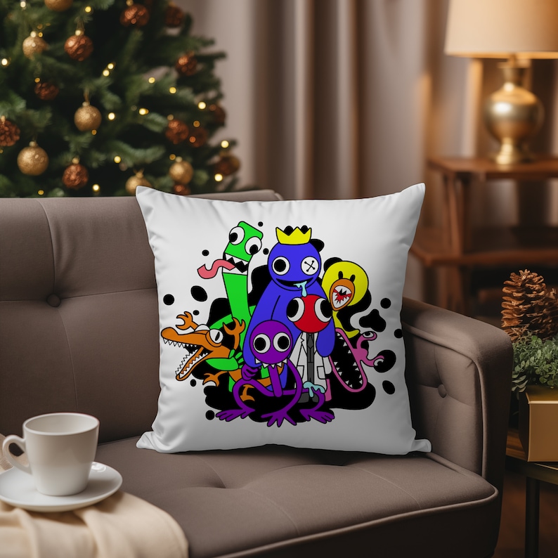 Rainbow Friends Pillow, Roblox Gamer Pillow, Rainbow Friends Merch ...