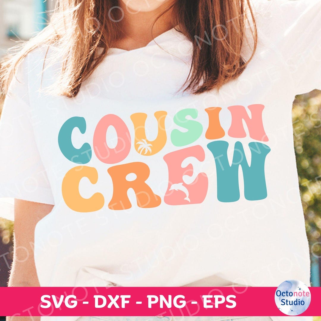Cousin Crew SVG: Groovy Beach Family Vacation Design (digital Download ...