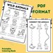 Jungle Animal Alphabet Tracing, Coloring and Vocabulary Worksheet for ...