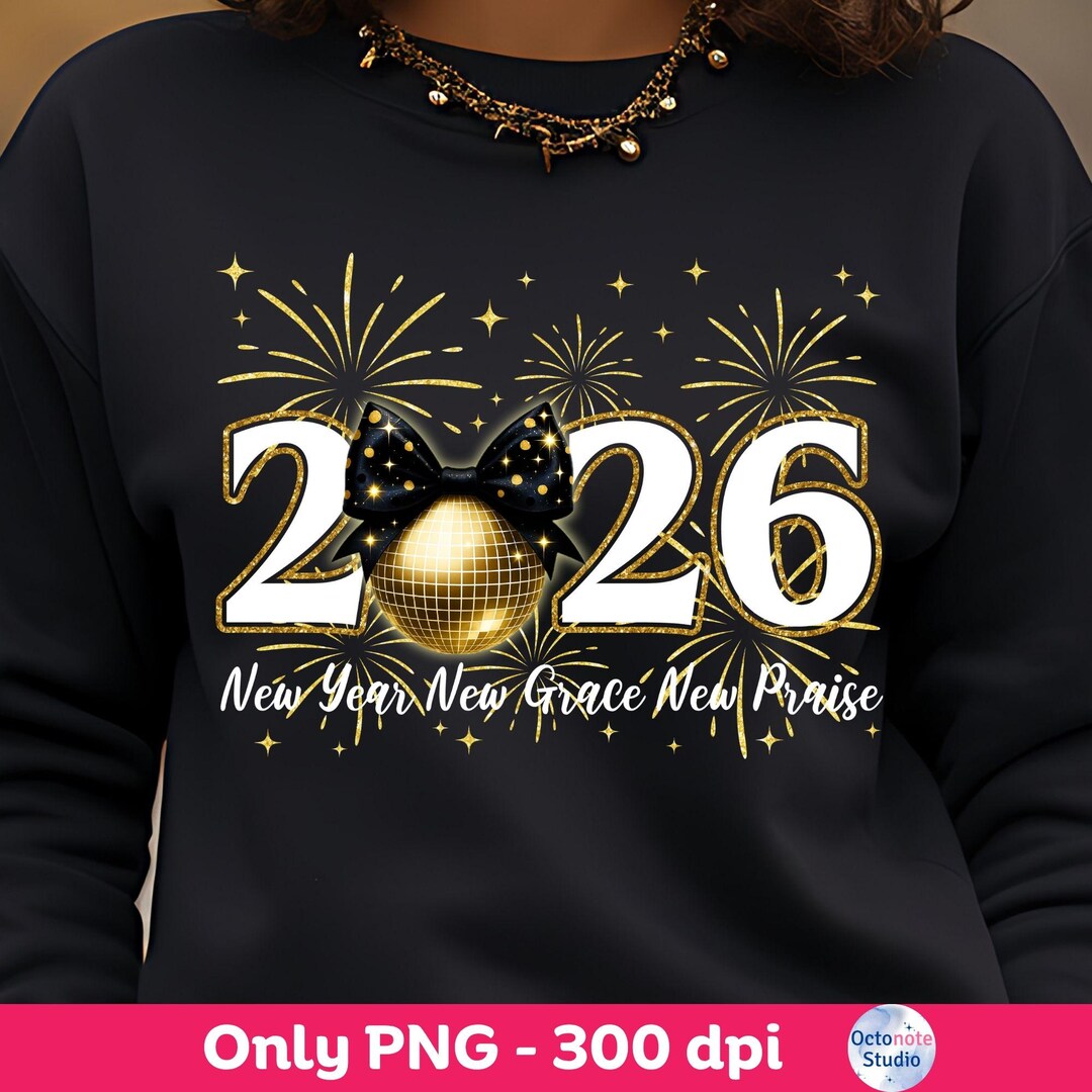New Year 2026 PNG, Grace Praise Jesus Faith Christian Celebration ...