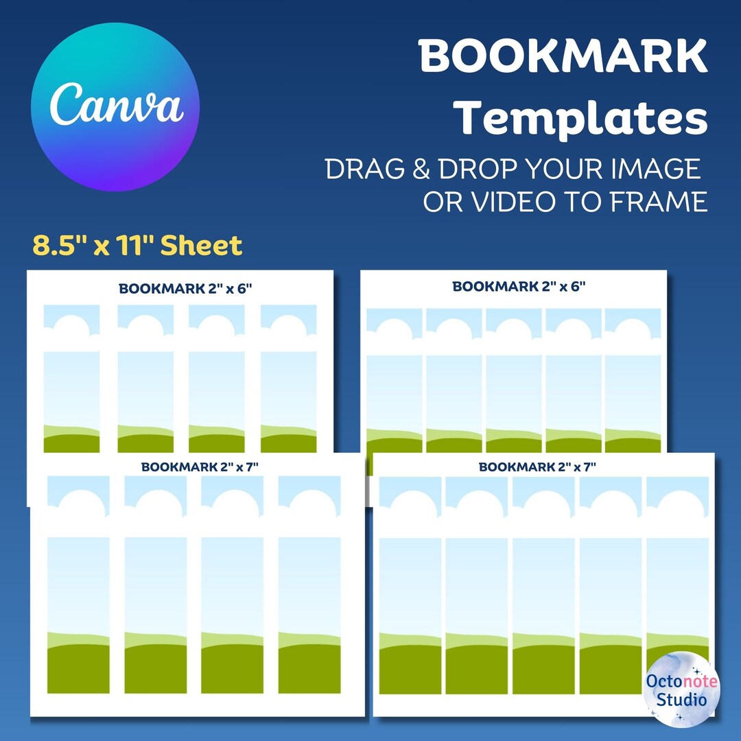 Canva Template, Canva Bookmark Template, Design Your Own Bookmarks ...