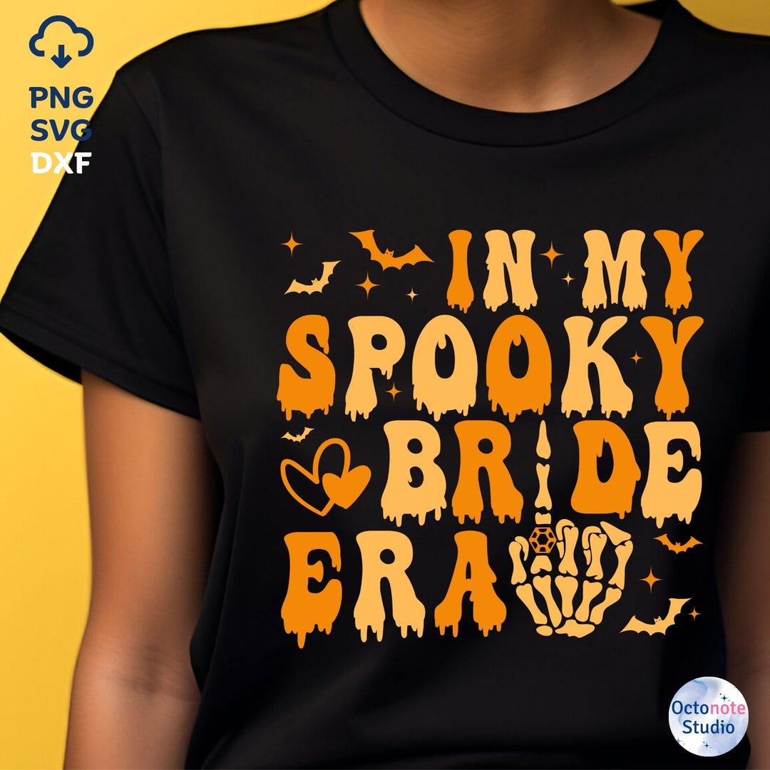 In My Spooky Bride Era Svg, Png, Skeleton Hand With Ring, Halloween ...