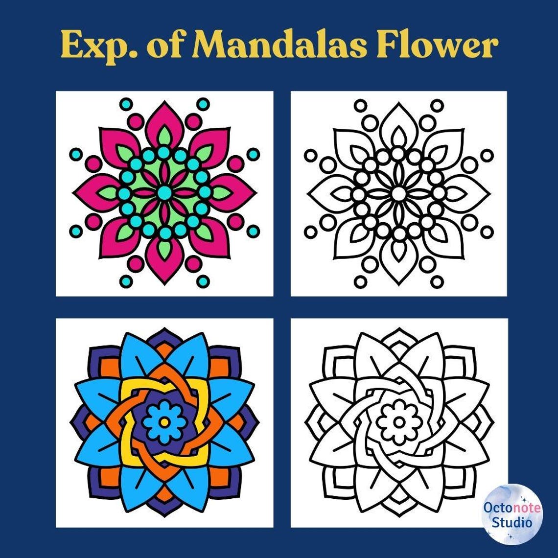 Bold and Easy Mandalas Coloring Pages: Mindful Art for Kids, Teens ...