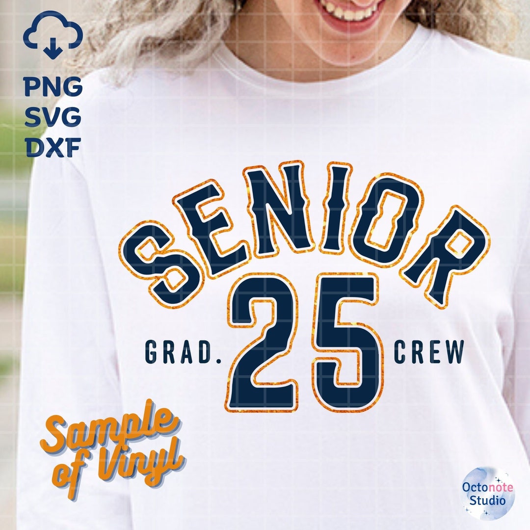 Senior Grad Crew 2025 SVG: High School Graduation Shirt Design (digital ...