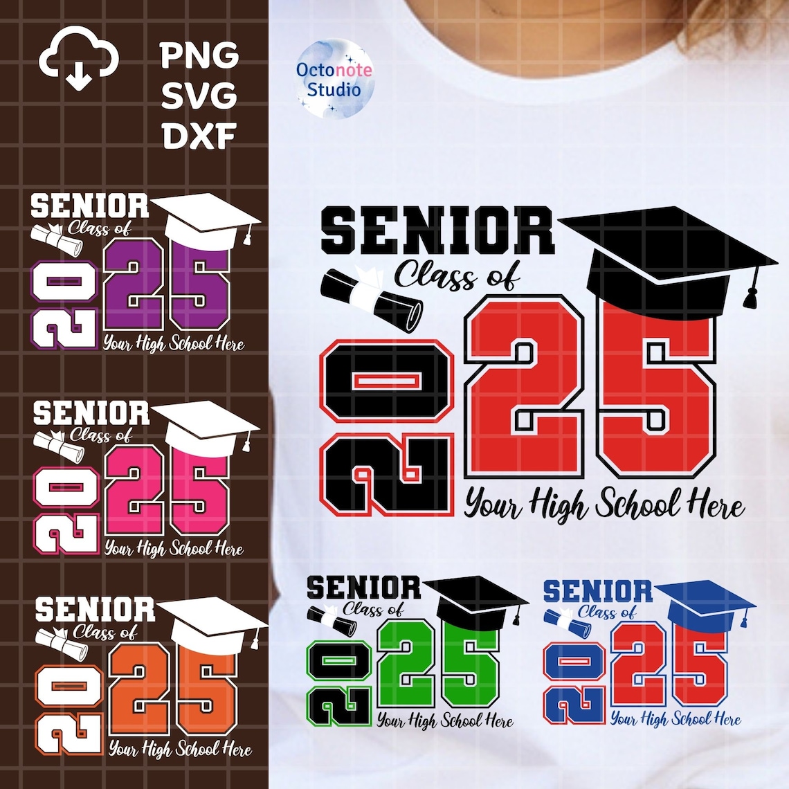 Class of 2025 Senior SVG, Graduation SVG, Dxf, Eps, and Png Digital ...