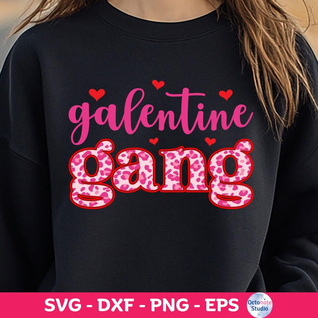 Galentine Gang Leopard SVG PNG, Bestie Valentine's Day: Cricut (digital ...