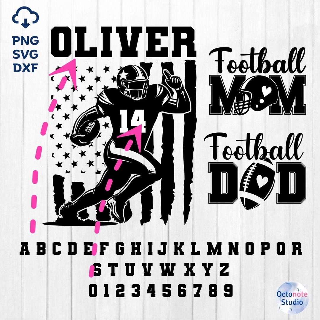 Football Mom/dad SVG: Custom Player Design (digital Download) - Etsy