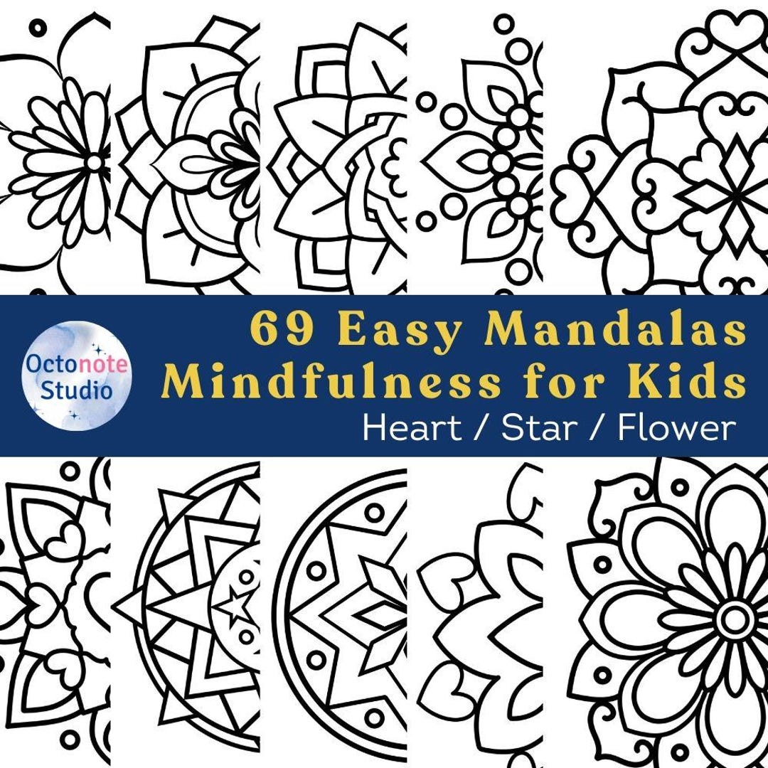 Bold and Easy Mandalas Coloring Pages: Mindful Art for Kids, Teens ...