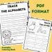 Jungle Animal Alphabet Tracing, Coloring and Vocabulary Worksheet for ...