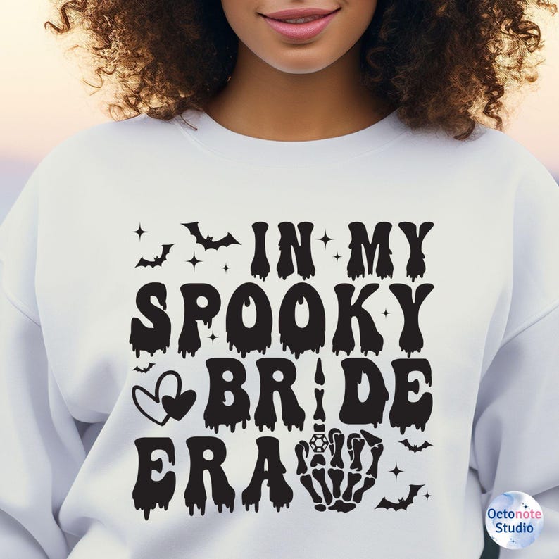 In My Spooky Bride Era Svg, Png, Skeleton Hand With Ring, Halloween ...