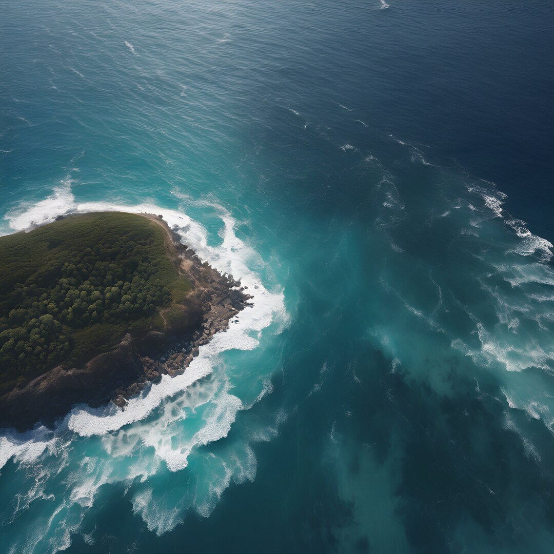 Ariel Shot of the Ocean - Etsy