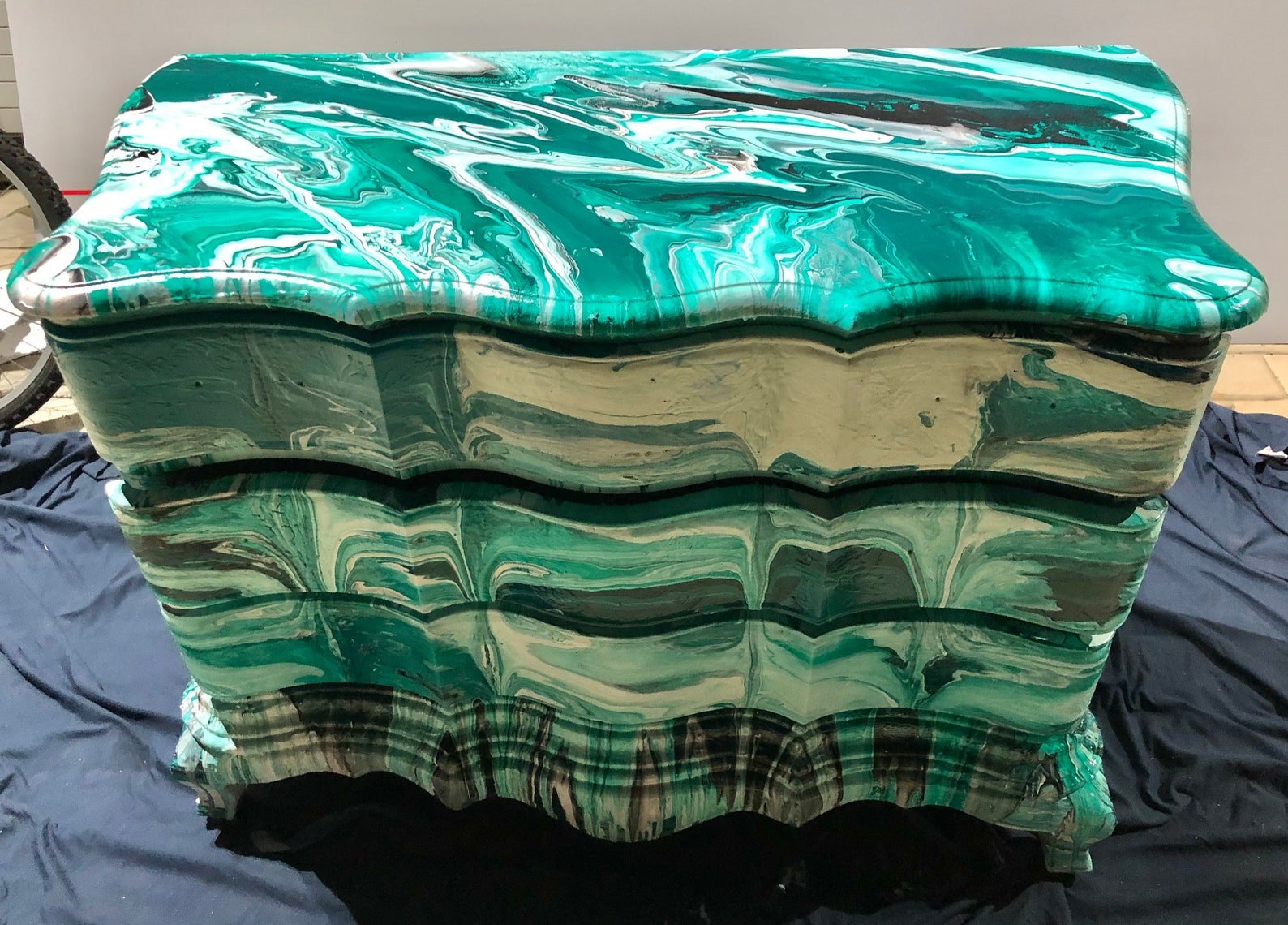 Dresser - Art - Furniture - Home Decor - Home Goods - Pour Painted ...