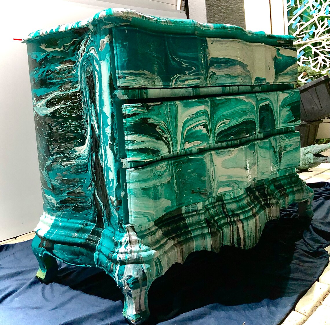 Dresser - Art - Furniture - Home Decor - Home Goods - Pour Painted ...