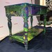 Paint Poured Table With Two Drawers Art Furniture - Etsy