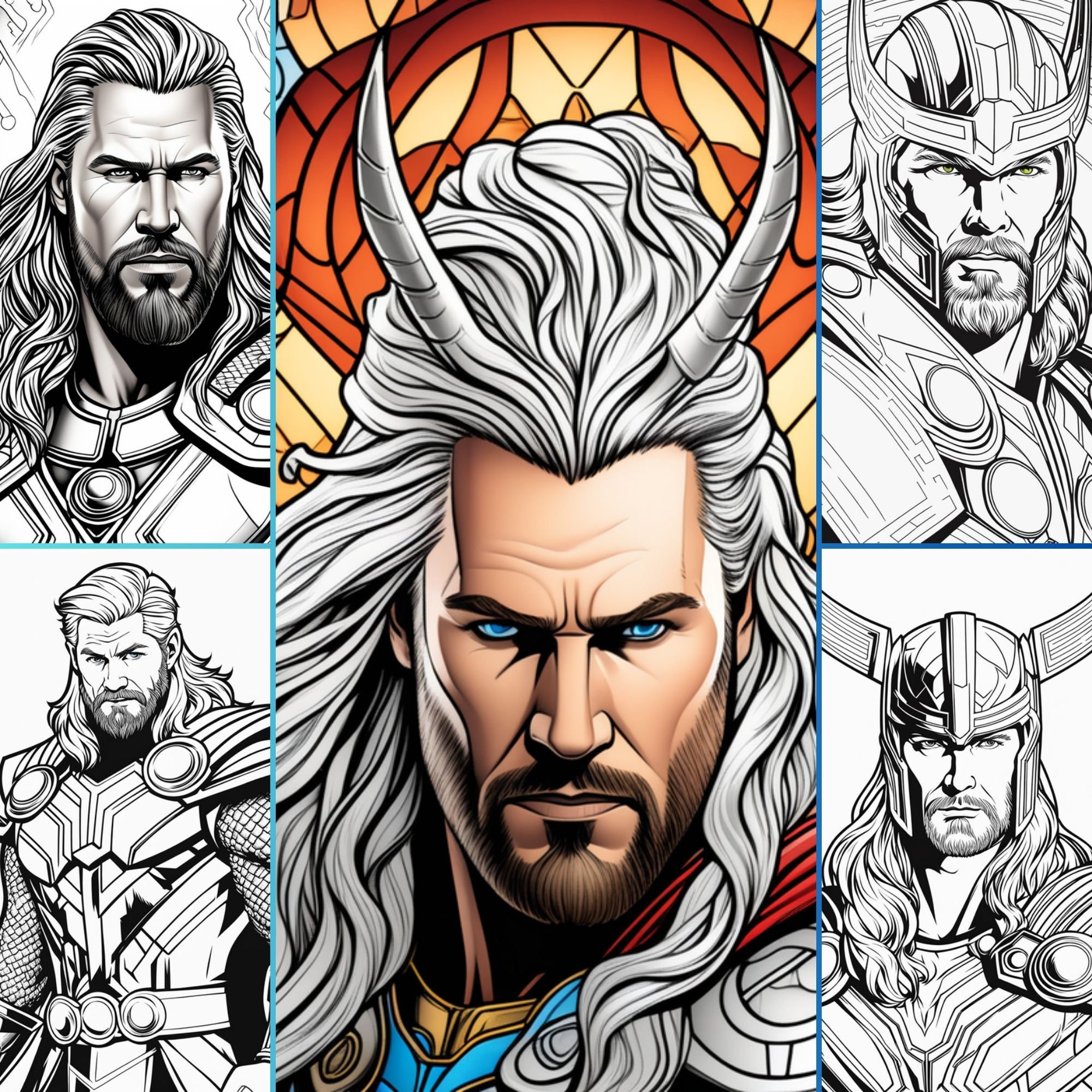 Marvel Comics Thor Super Hero Coloring Book 70 Pages, Coloring Pages ...
