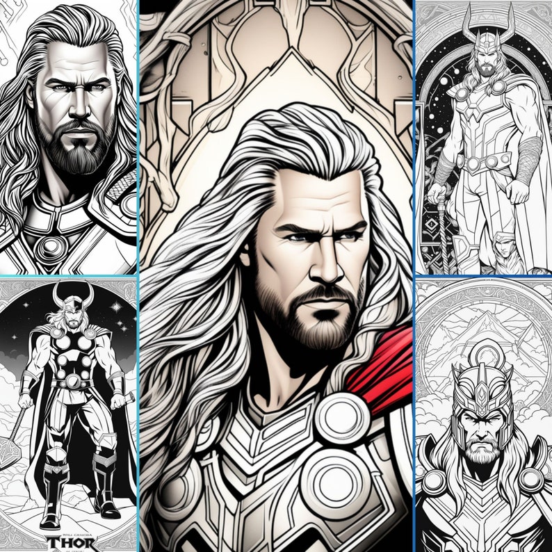 Marvel Comics Thor Super Hero Coloring Book 70 Pages, Coloring Pages ...