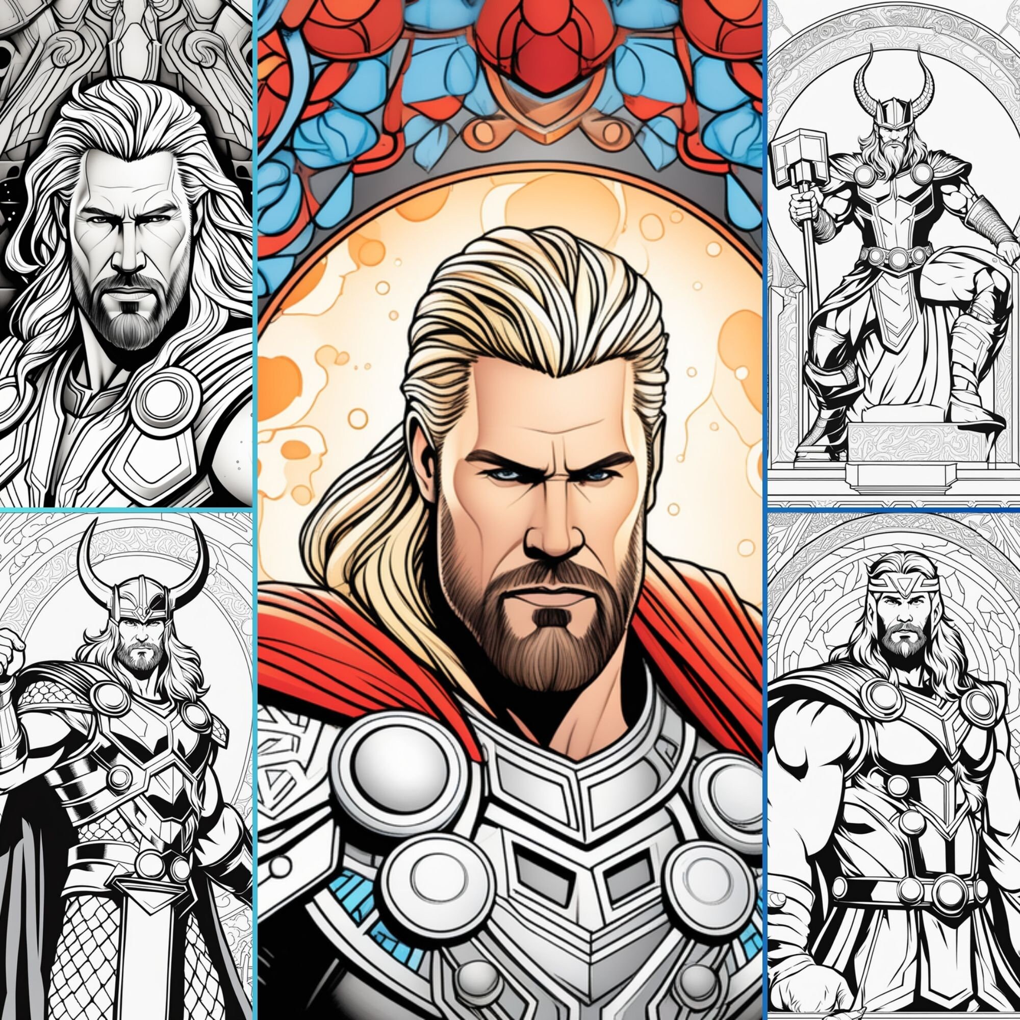 Marvel Comics Thor Super Hero Coloring Book 70 Pages, Coloring Pages ...