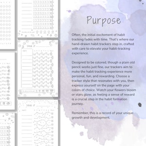 Printable Habit Tracker Set | Premade Bullet Journal | Colorable ...