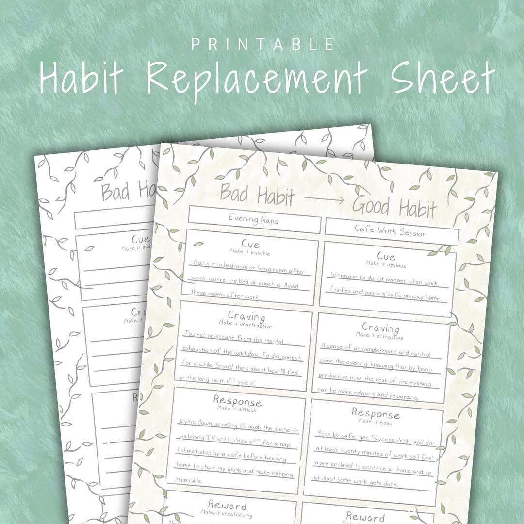 Atomic Habits Mindfulness Growth Worksheet Printable | A4, A5, Letter ...