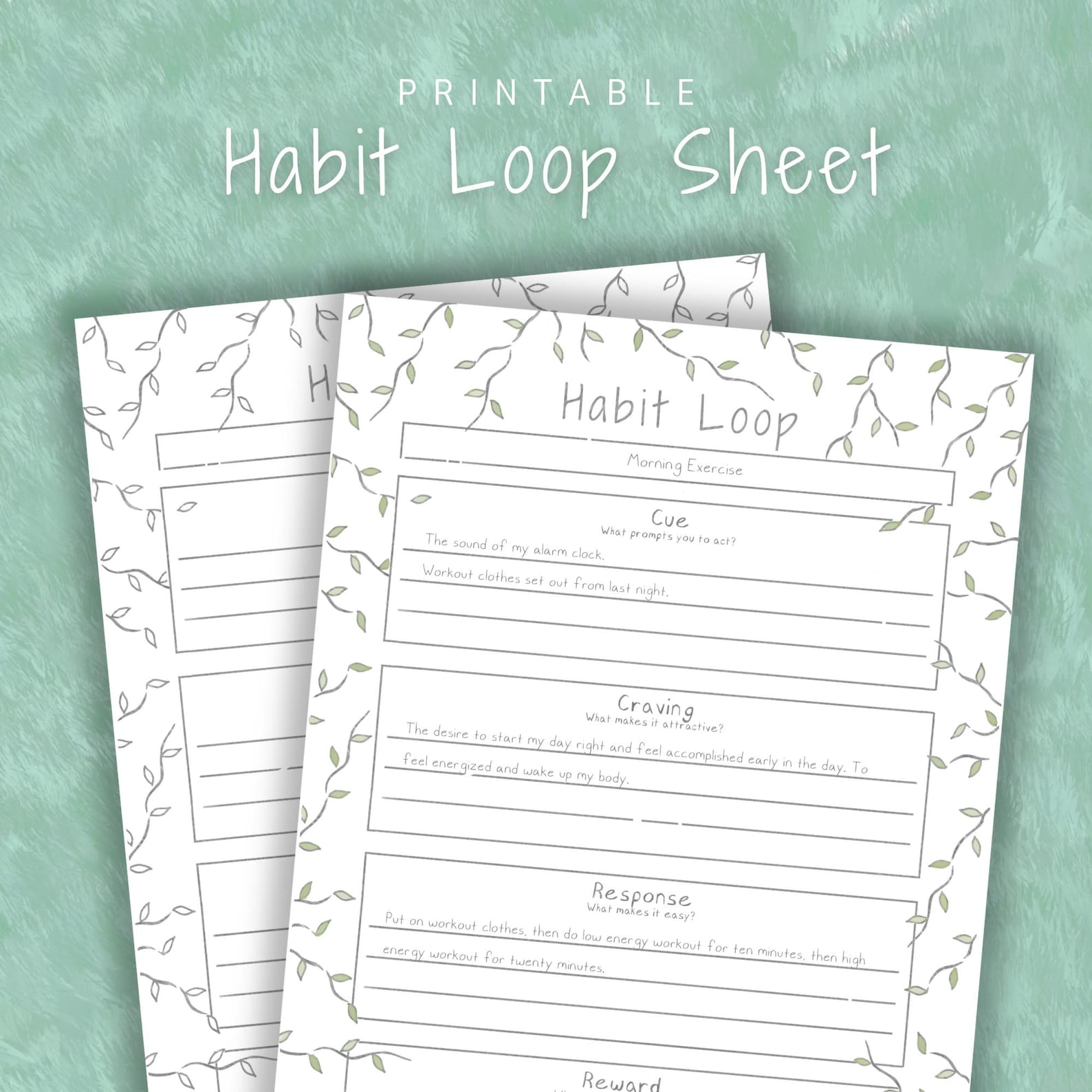 Secret Garden Atomic Habits Habit Loop Worksheet | Self-improvement ...