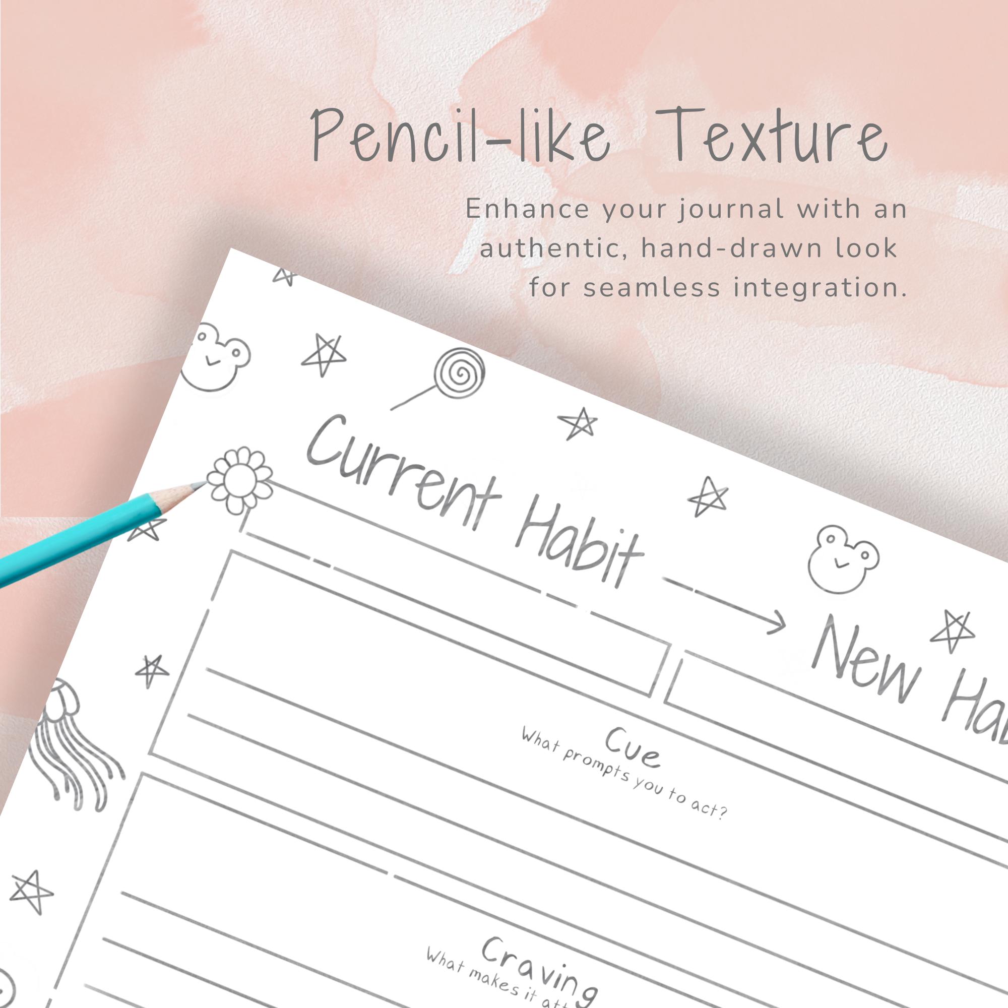Printable Habit Change Worksheet Set | Colorable Bujo Self-improvement ...