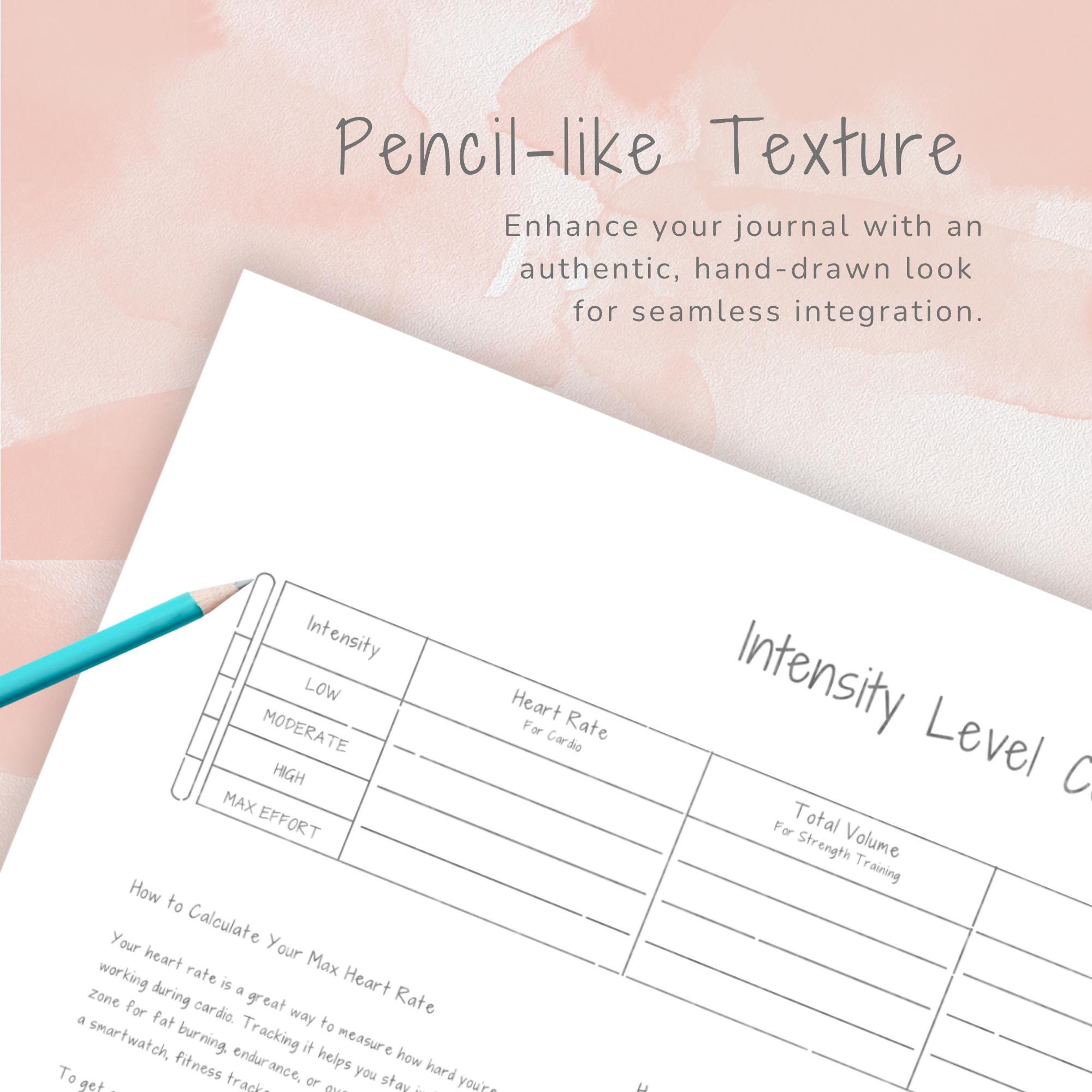 Weekly Cardio Workout Log Printable Sheet | A5, A4, Letter | Colorable ...