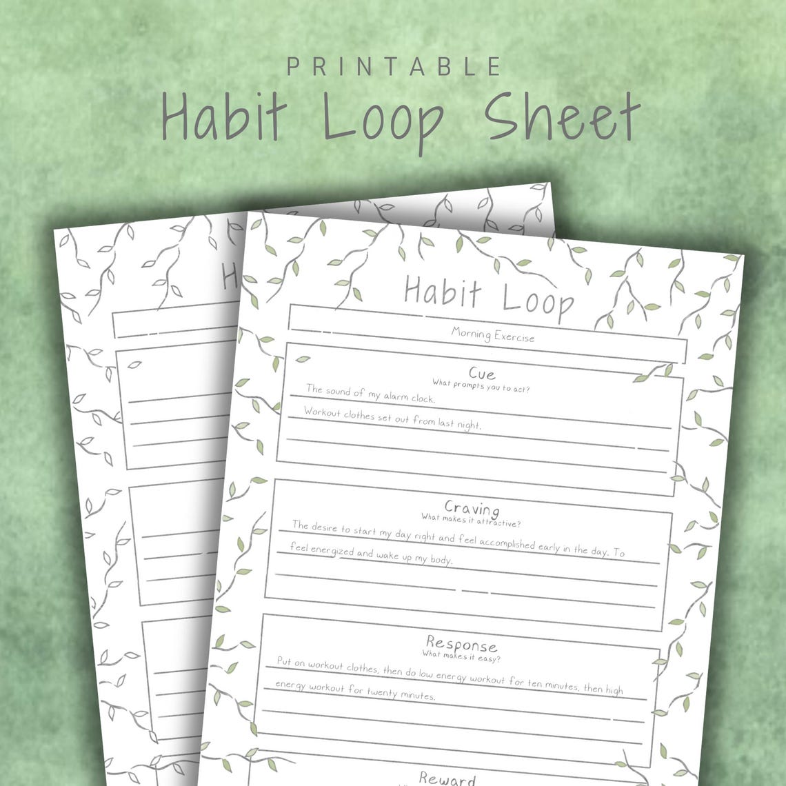Secret Garden Atomic Habits Habit Loop Worksheet Self-improvement ...