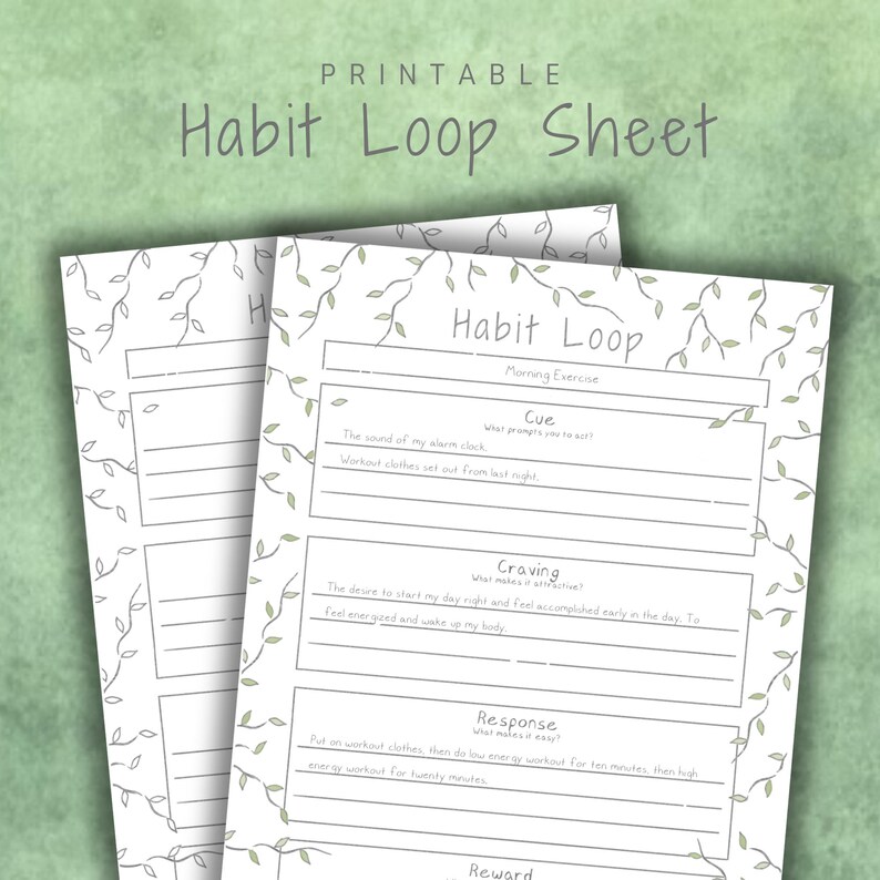 Secret Garden Atomic Habits Habit Loop Worksheet Self-improvement ...