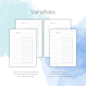 Printable Habit Tracker Set | Premade Bullet Journal | Colorable ...