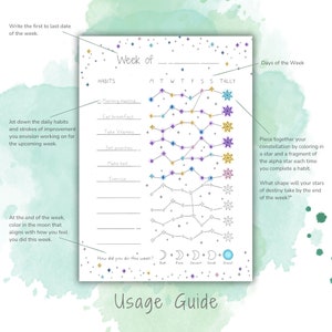 Printable Habit Tracker Set | Premade Bullet Journal | Colorable ...