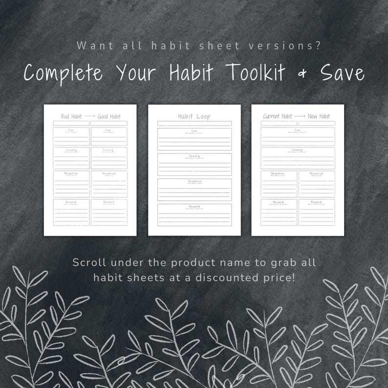 Atomic Habits Worksheet | Minimalist Habit Loop Template | Behavior ... Atomic Habits Worksheet | Minimalist Habit Loop Template | Behavior ...