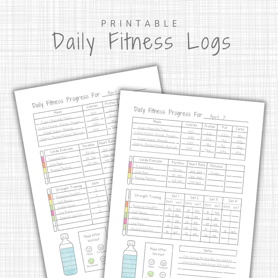 Daily Workout Fitness Planner Printable | A5, A4, Letter | Gamified ...