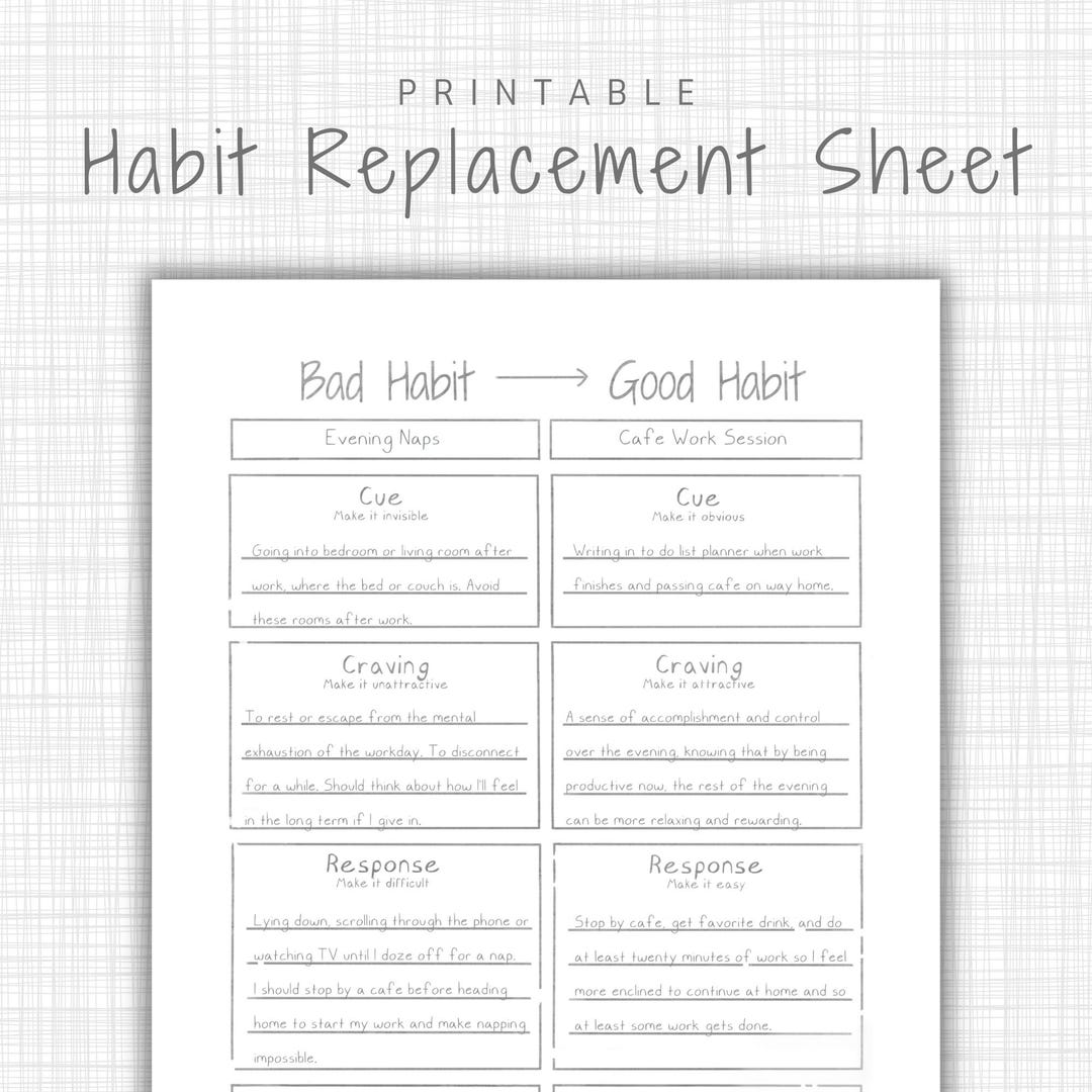 Minimalist Atomic Habits James Clear Worksheet Printable | A4, A5 ...