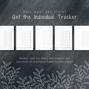 Printable Habit Tracker Set | Premade Bullet Journal | Colorable ...