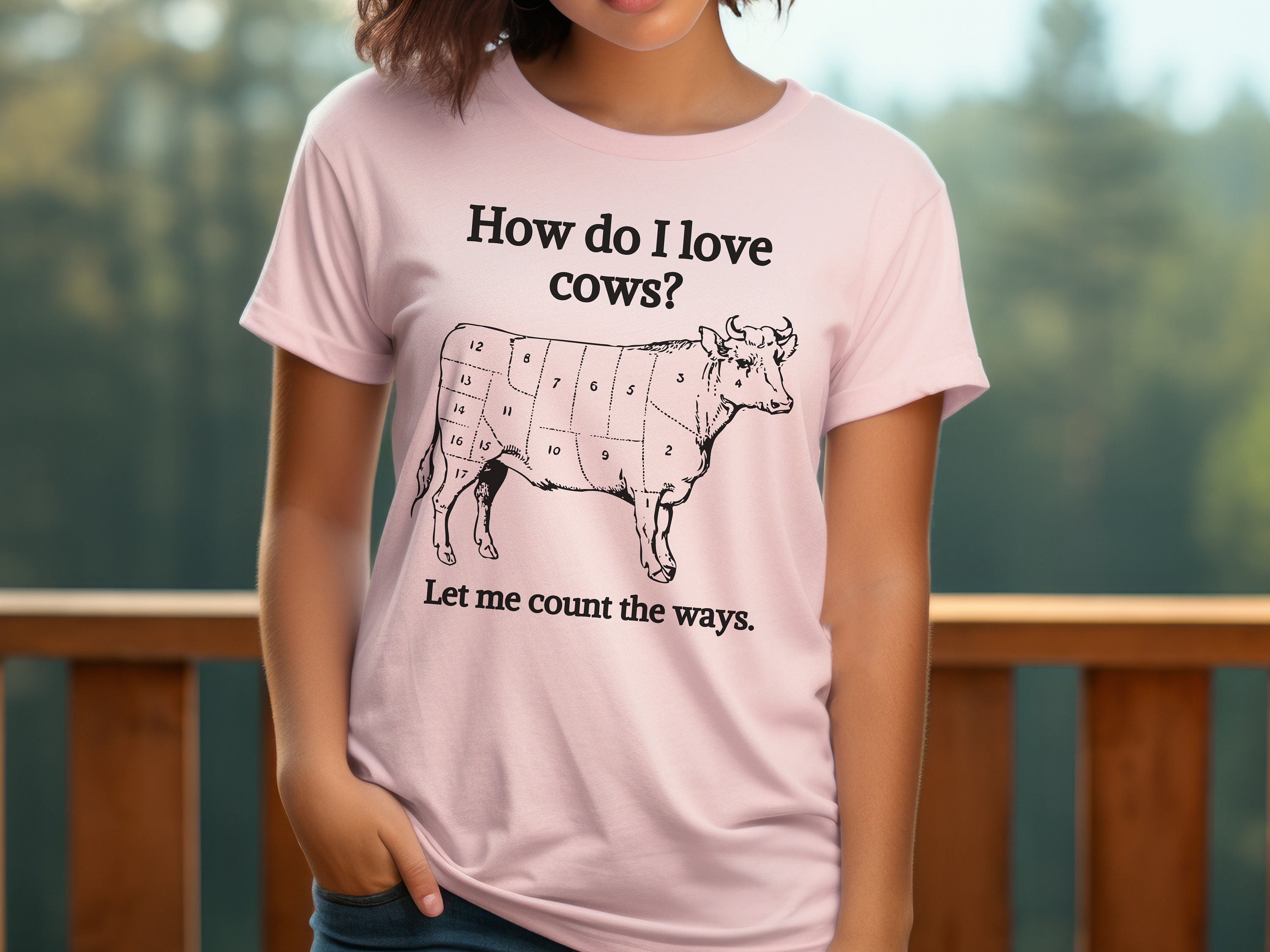 How Do I Love Cow Shirt, Funny Cow Shirts, Farm Animal T-shirt ...
