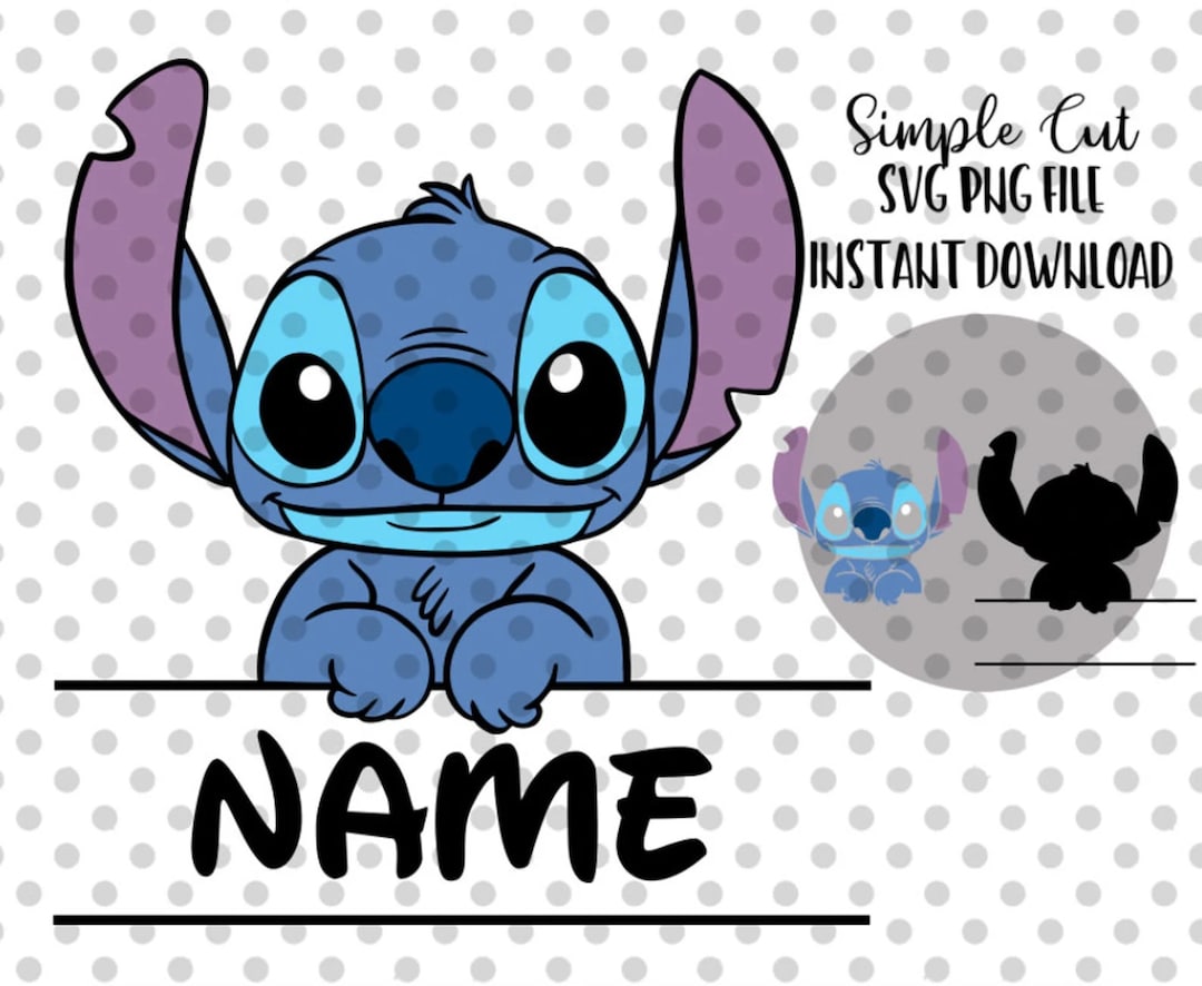 Stitch Name Design SVG & PNG Love Svg Sublimation Digital - Etsy