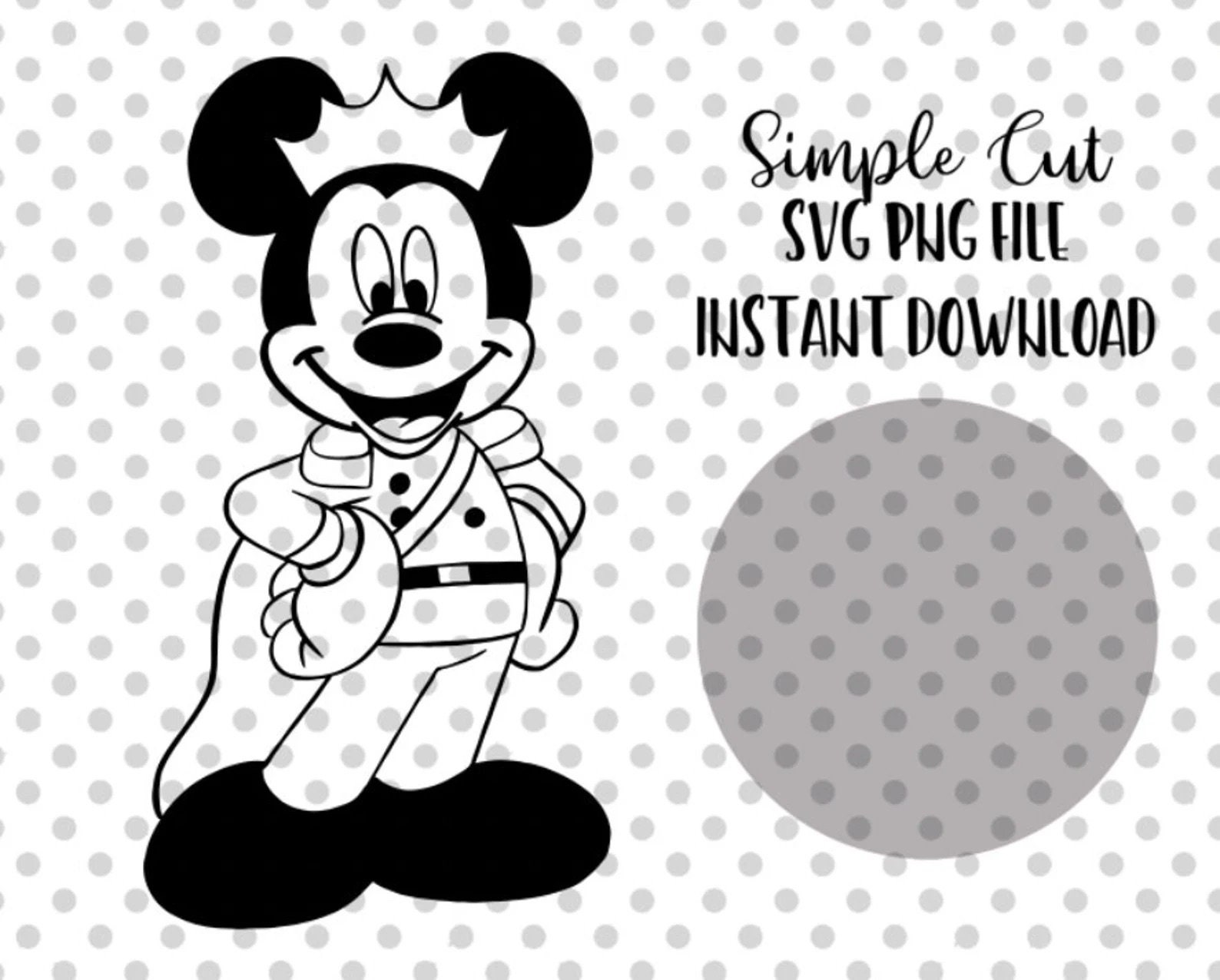 Prince Mouse Clipart Silhouette SVG PNG Clip Art Files Mouse - Etsy