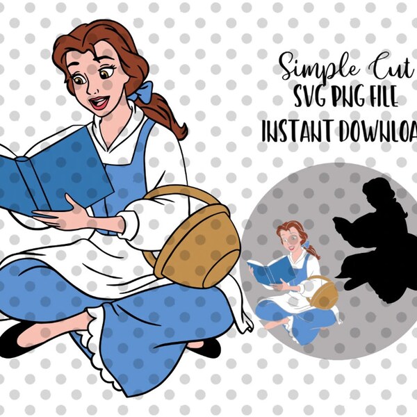 Belle Book Svg - Etsy