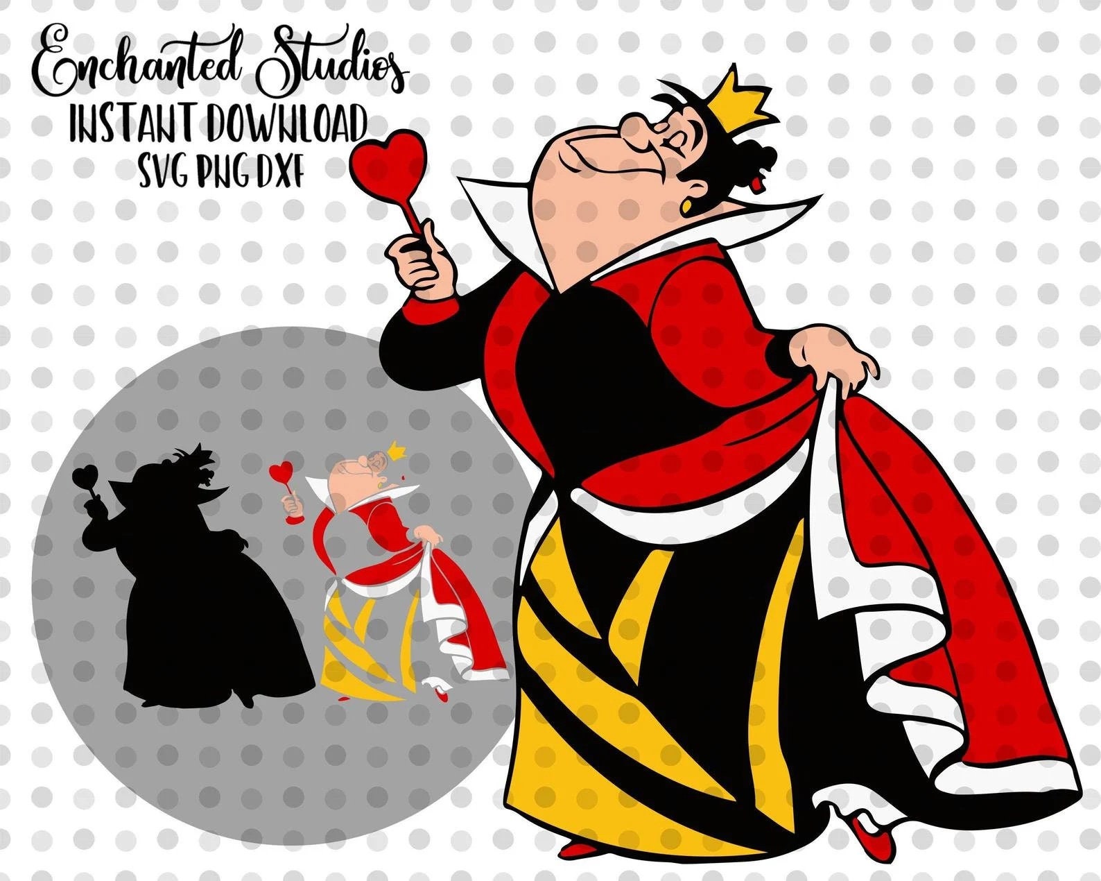 Queen SVG, Wonderland SVG & PNG Clip Art Files, Descarga digital ...