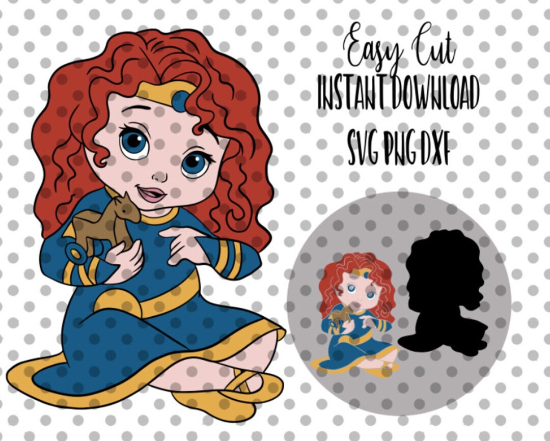 Baby Merida Svg PNG SVG EPS Layered Svg Baby Princess Svg - Etsy