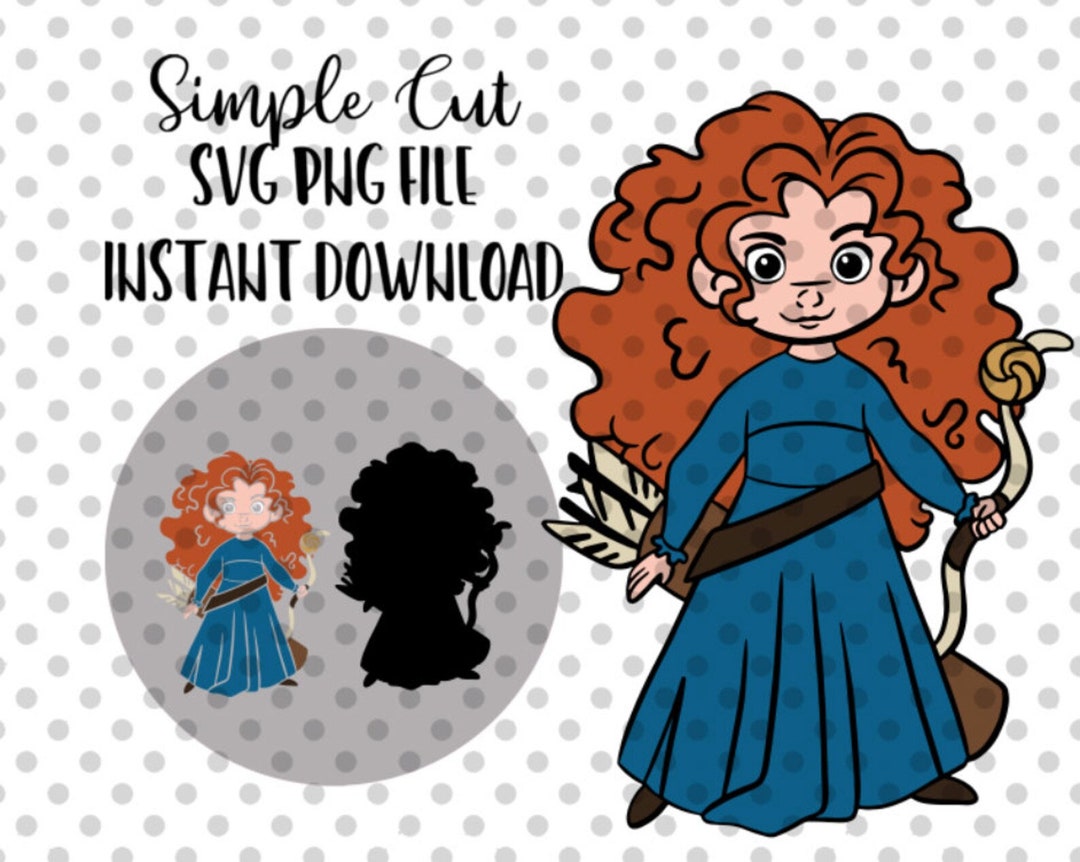 Merida SVG & PNG Clipart Files Princess Svg Printable Images - Etsy