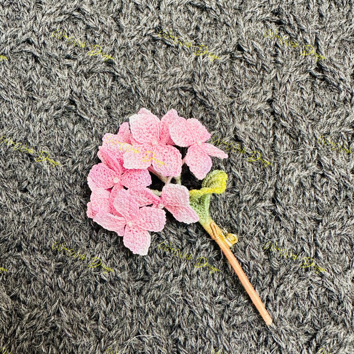 Handmade Micro Crochet Floral Brooch Pin - Eco-friendly, Boho Chic ...