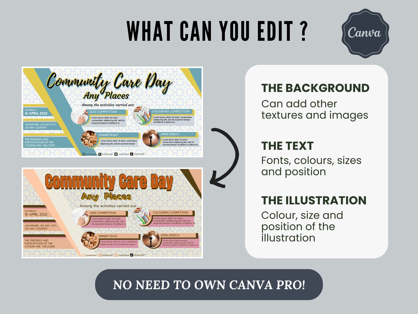 Editable Event Banner Templates: Social Media & Party Designs (canva ...