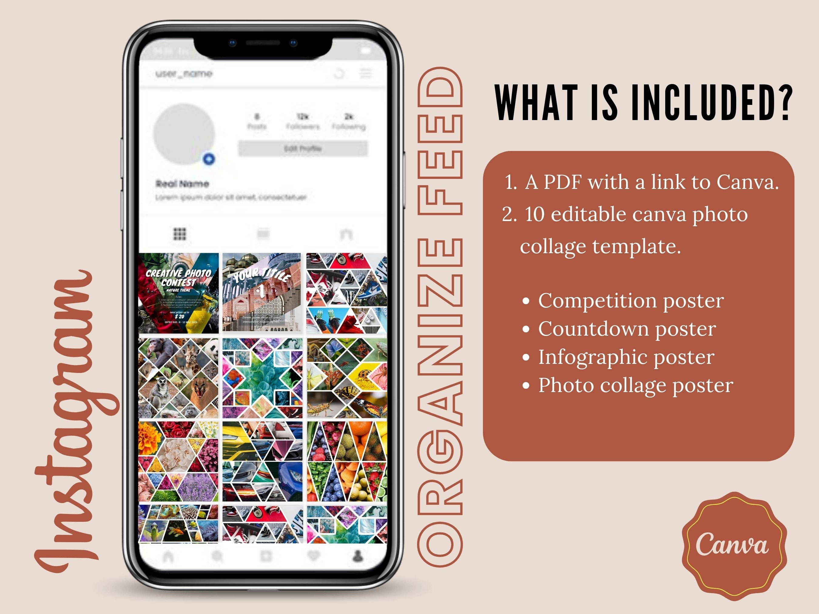 10 Photo Collage Canva Template | DIY Photo Grid Layout for Social ...