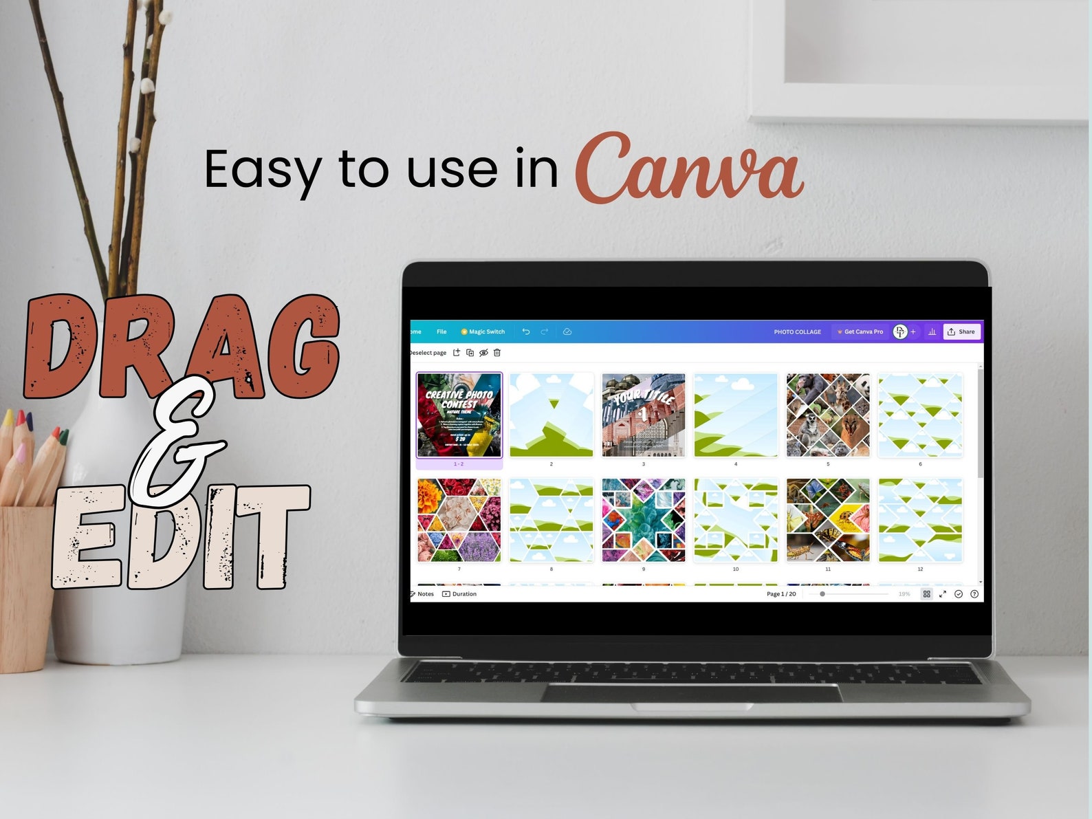 10 Photo Collage Canva Template Poster Collage Instagram Photo Collage ...