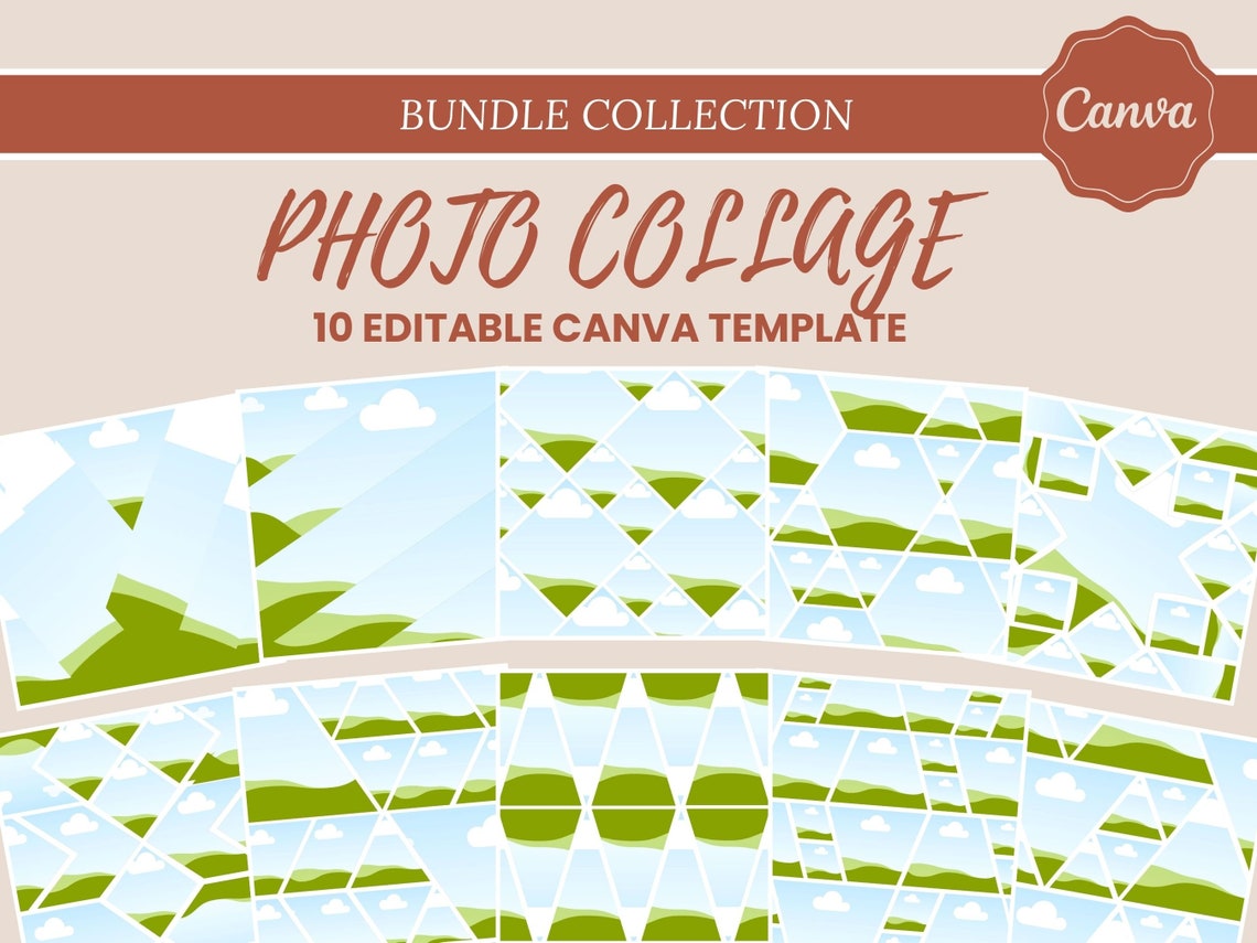 10 Photo Collage Canva Template Poster Collage Instagram Photo Collage ...